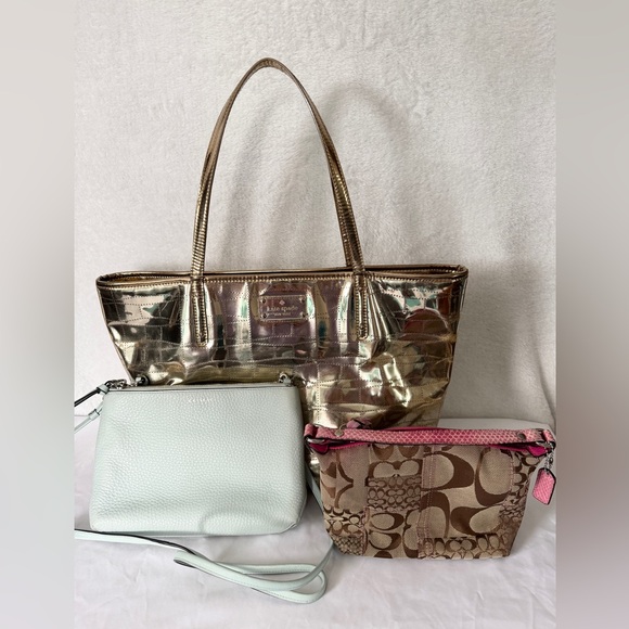 Coach | Bags | 3pc Coach Kate Spade Bundle Needs Cleaning Read Desc ...